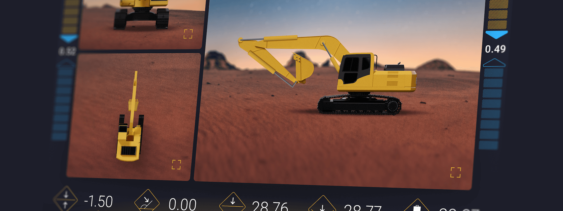 An interactive excavator software demo made in Qt Quick 3D in less than ...